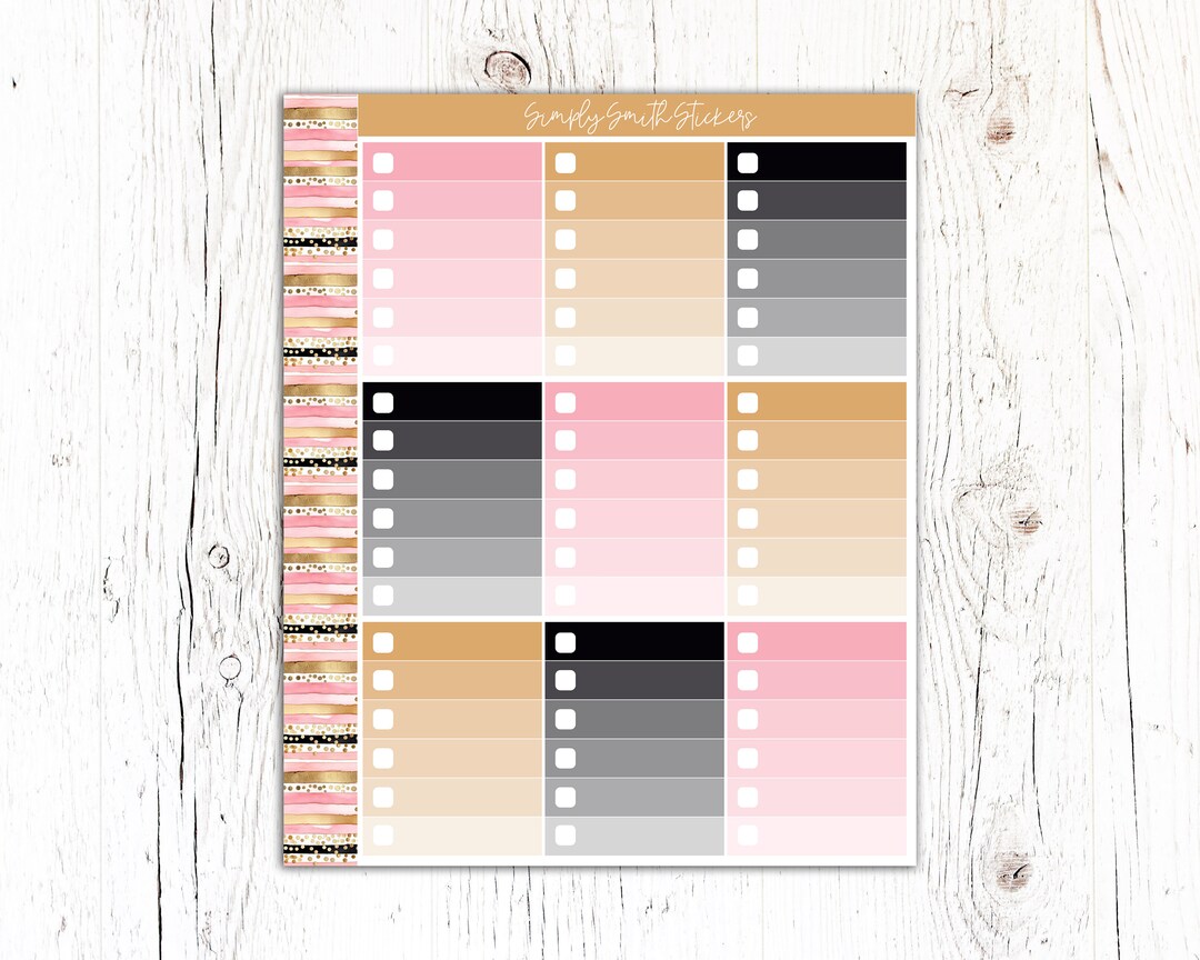 FRESH START Ombre Box Stickers | Planner Stickers | Functional Box ...