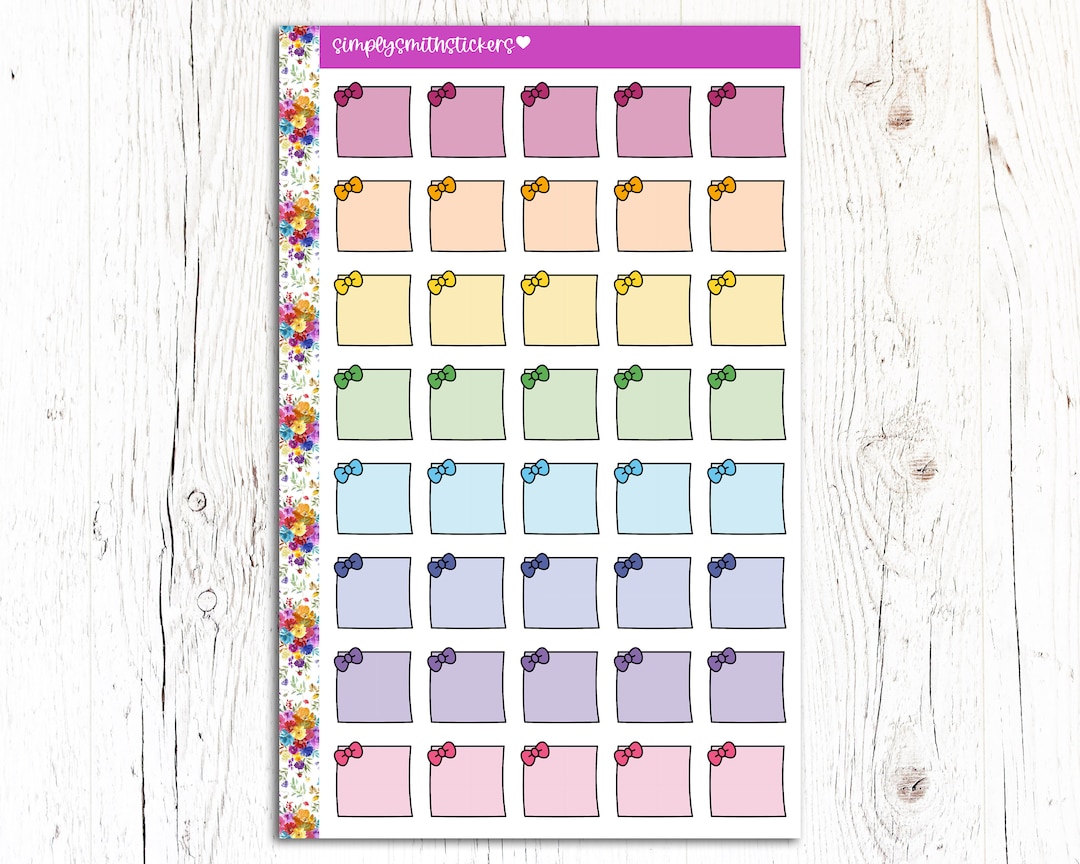 STICKY NOTE DOODLES Kawaii | Planner Stickers | Functional Stickers ...
