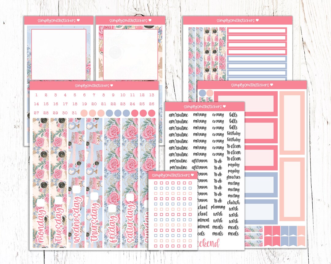 VACAY TIME Daily DUO Kit | 7x9 Planner Stickers | Daily Planning ...