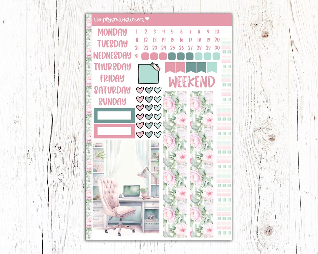 A5 Compact Vertical Mini Kit | PRETTY PLANS | Planner Sticker Kit - Etsy