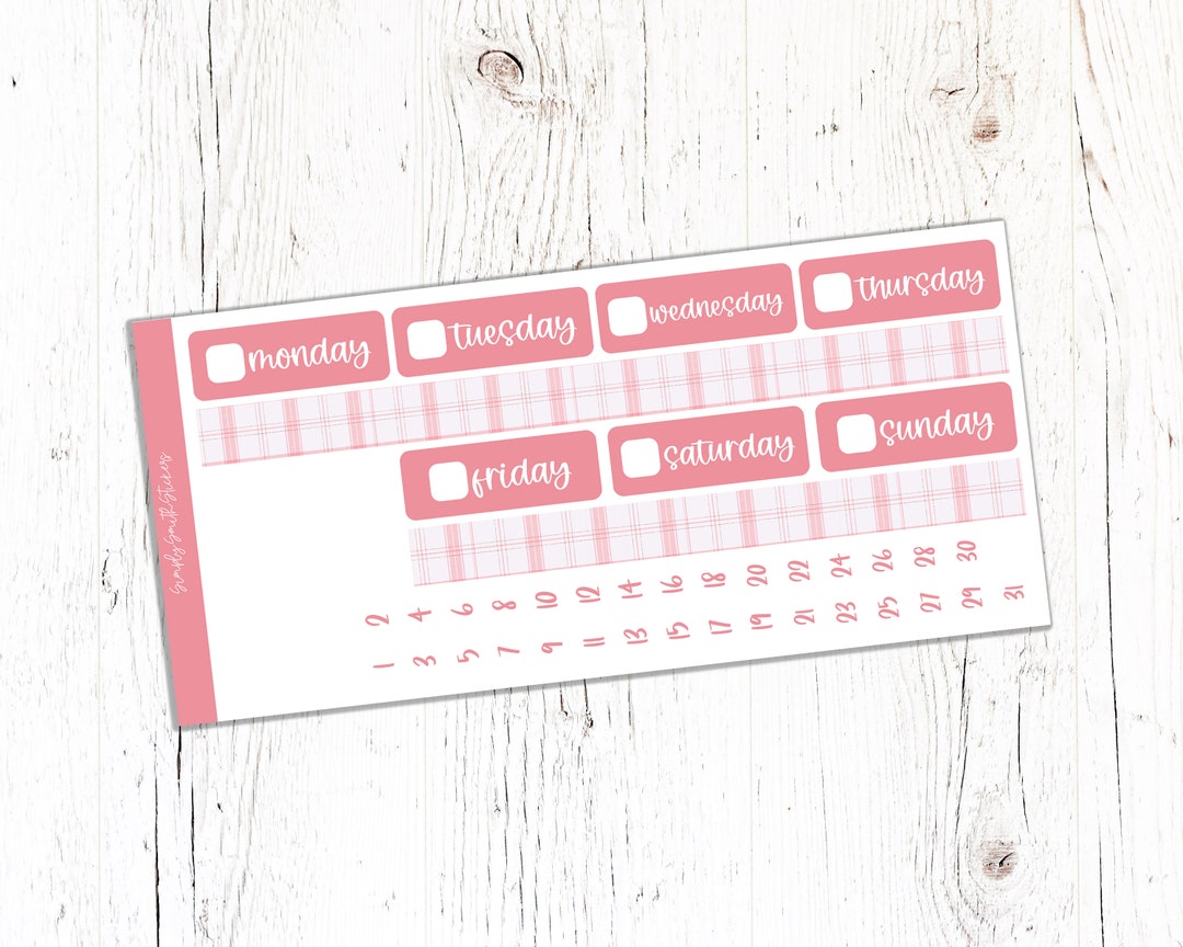 LOVELY VALENTINE Date Headers | Planner Stickers | Functional Planning ...