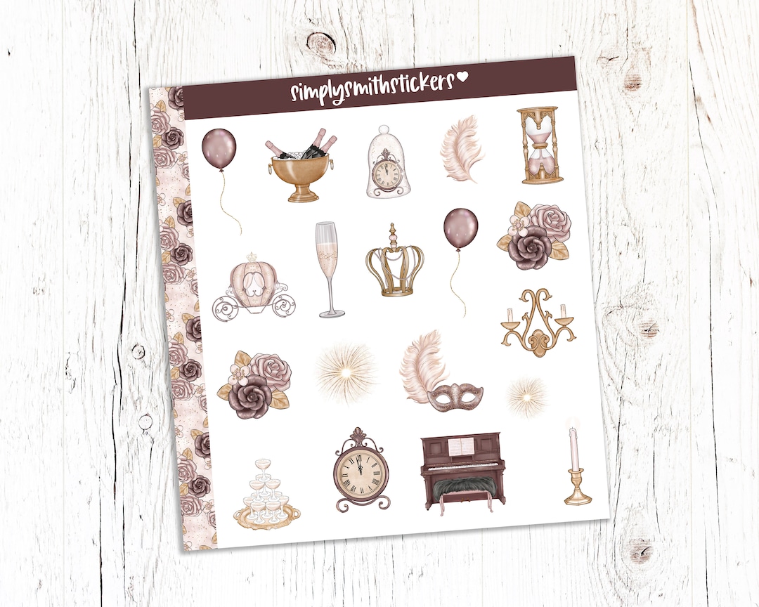 MIDNIGHT BALL Deco Stickers | Planner Stickers | Decorative Stickers ...