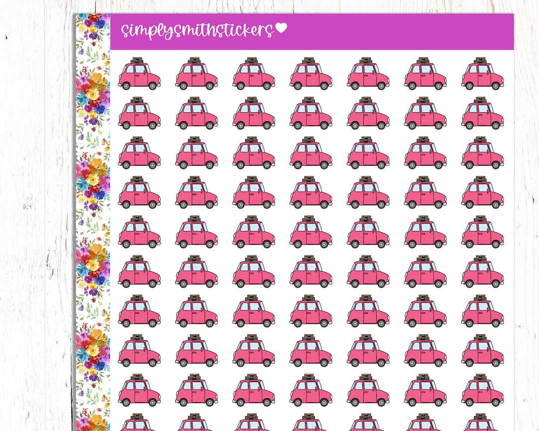 CAR Doodle Stickers | Planner Stickers - Etsy