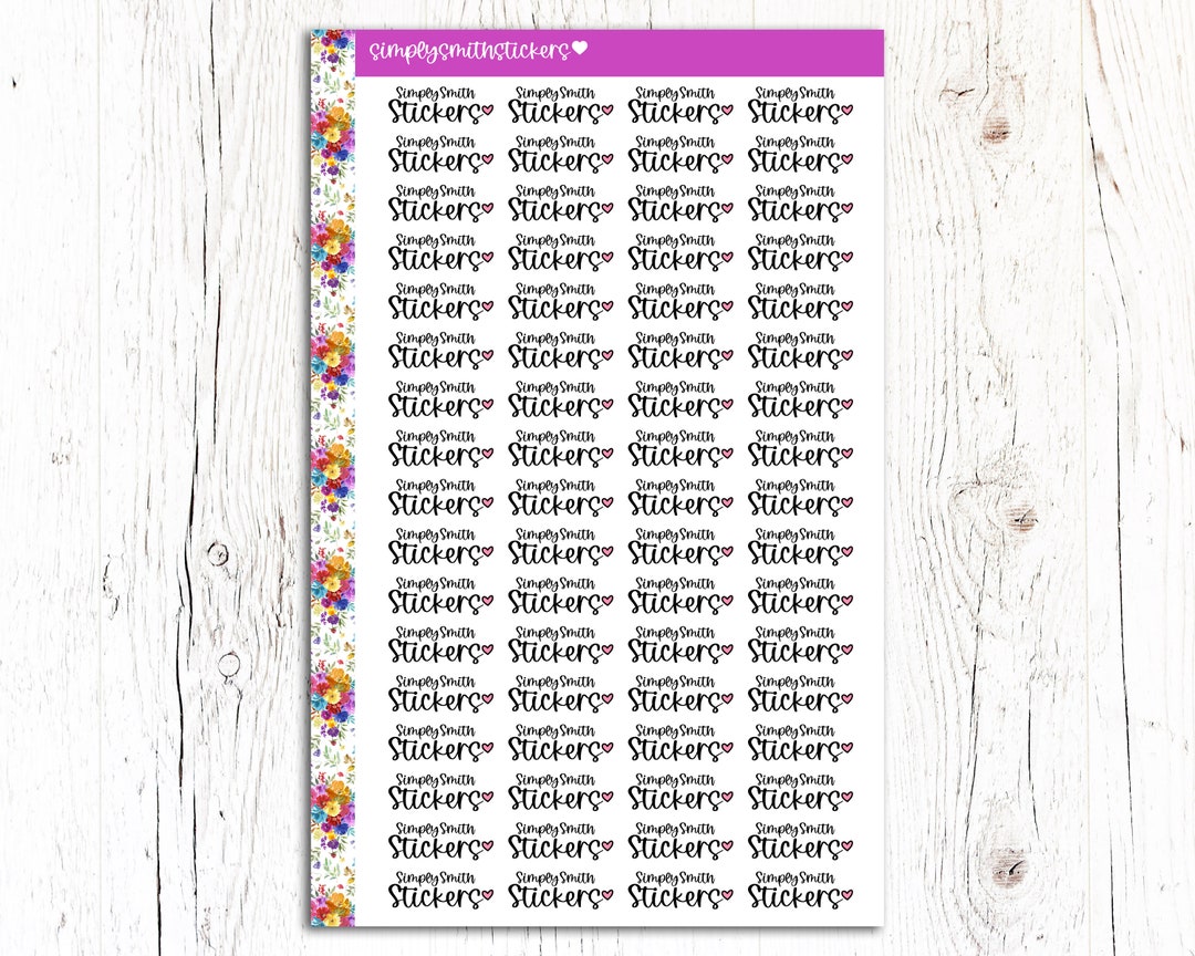 Simplysmithstickers- Script Stickers | Planner Stickers | Chore ...
