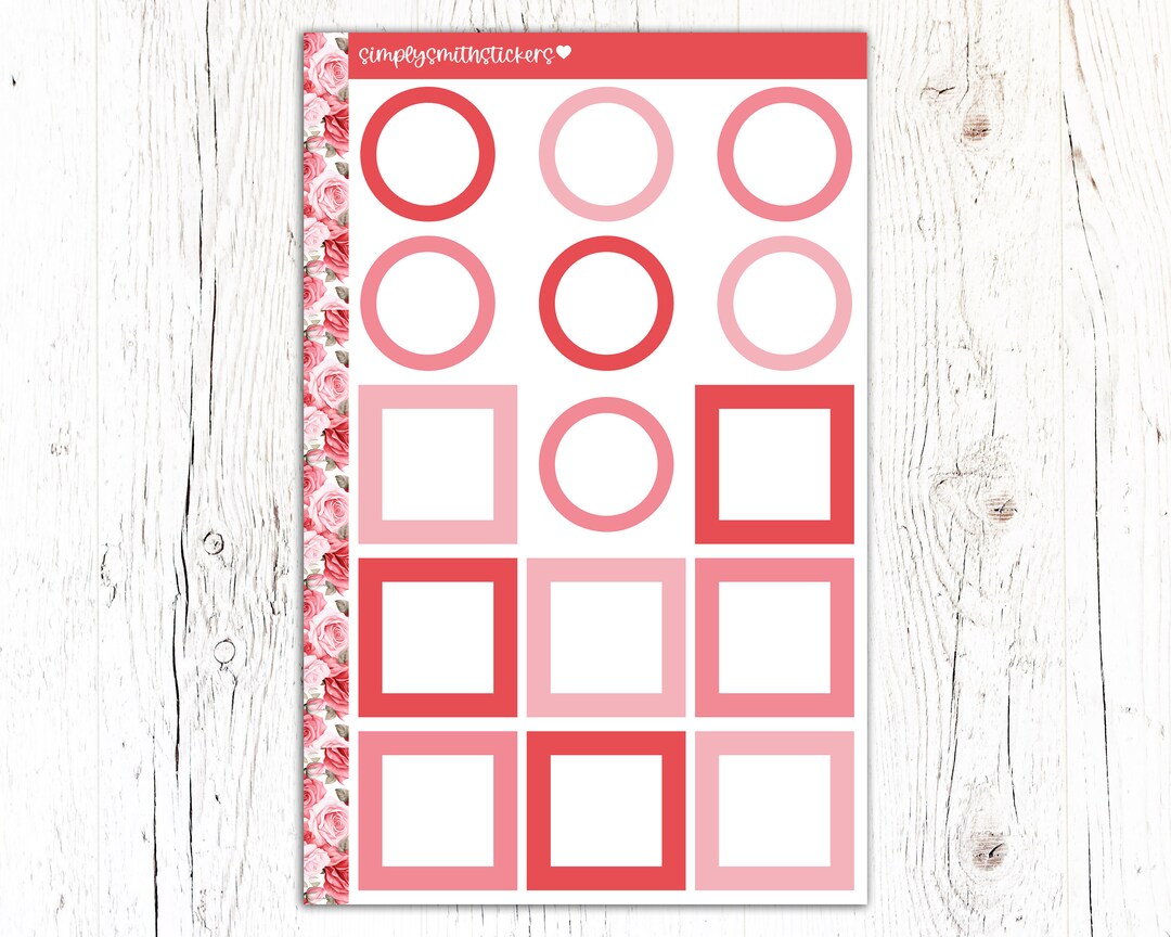 VALENTINE'S DAY Functional Boxes | Planner Stickers | Functional ...