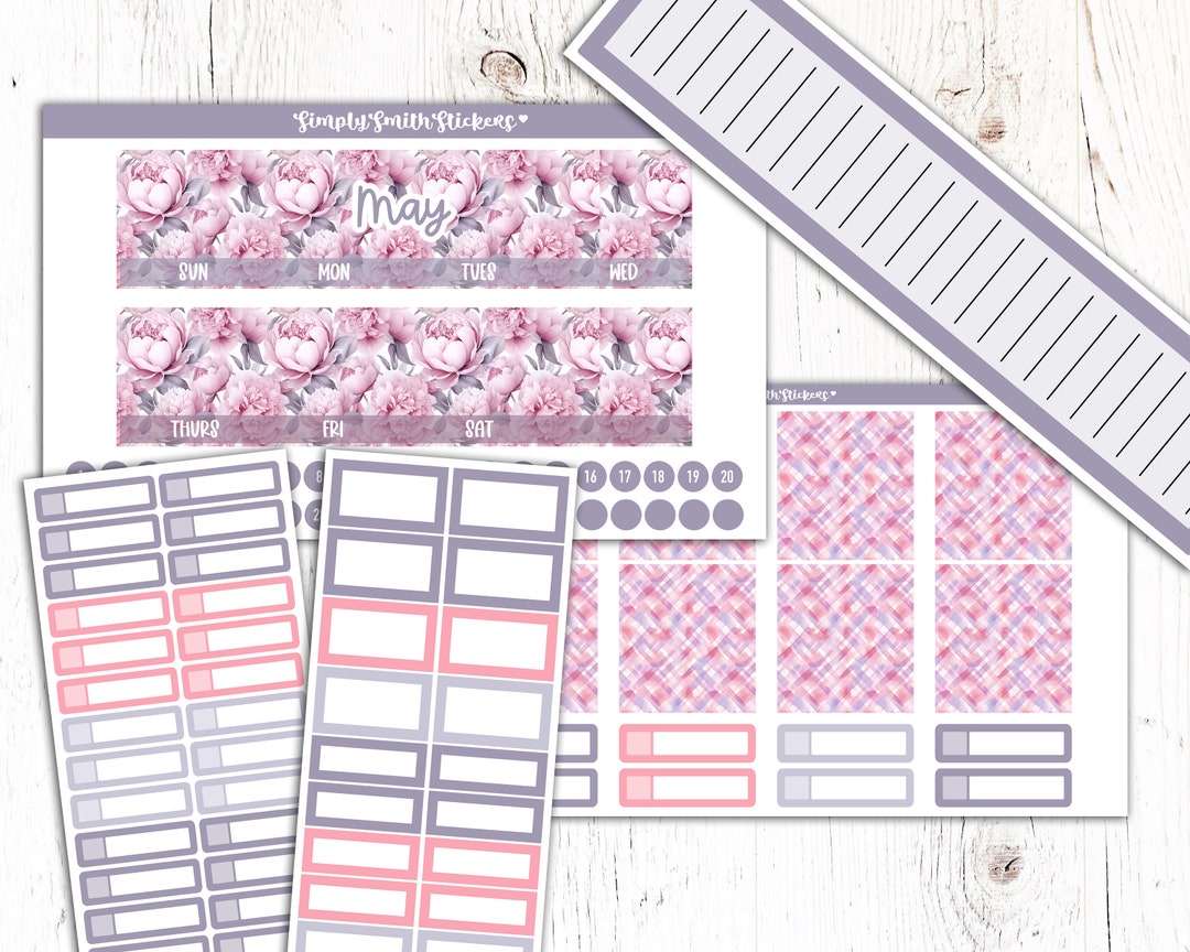 A5 MAY Monthly Sticker Kit | Customizable | Planner Accessories ...