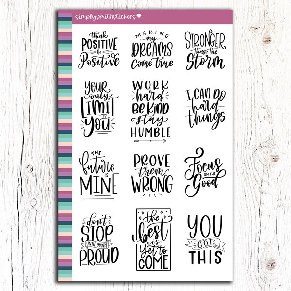 Quote Stickers - Etsy