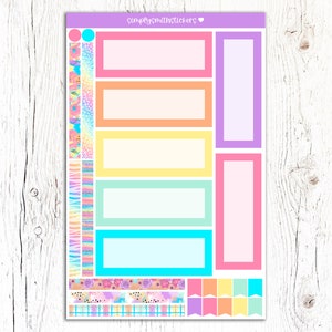 RAINBOW WEEK Daily Duo Kit | 7x9 Planner Stickers | Daily Planning ...