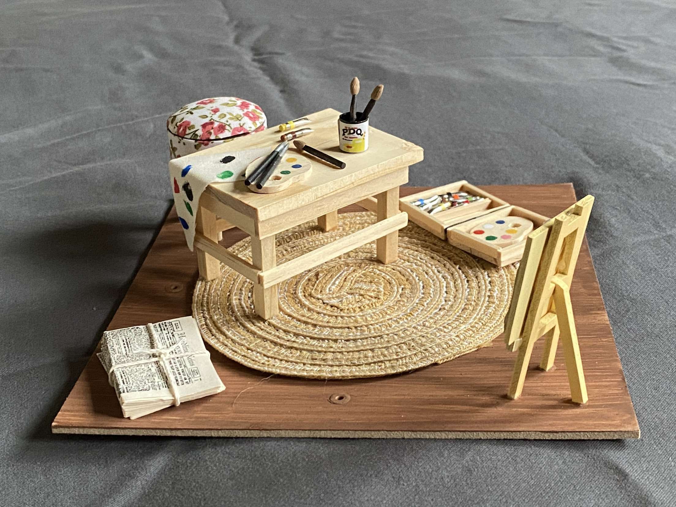 Miniature Art Studio- Mini Room Scene- Art Decor 1:12 Scale - Etsy