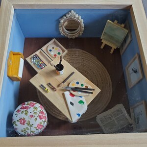 Miniature Art Studio- Mini Room Scene- Art Decor 1:12 Scale - Etsy
