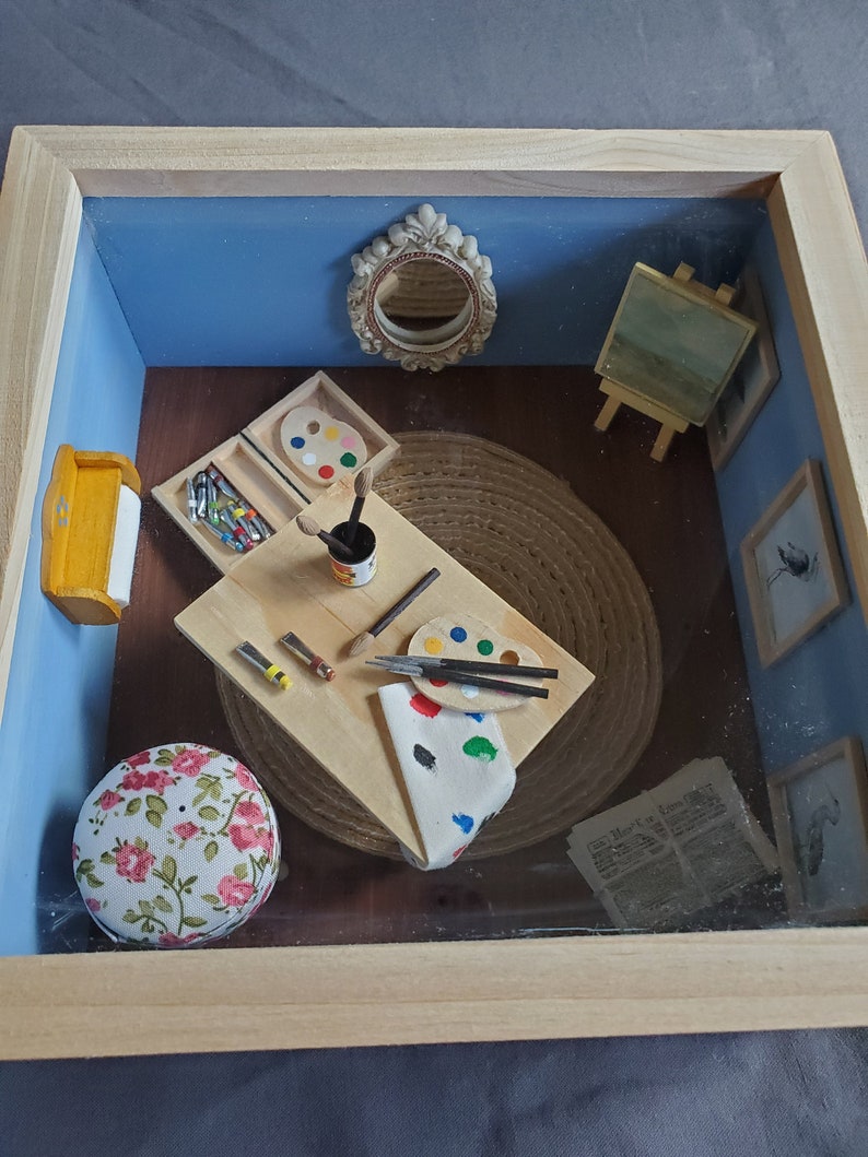 Miniature Art Studio- Mini Room Scene- Art Decor 1:12 Scale - Etsy