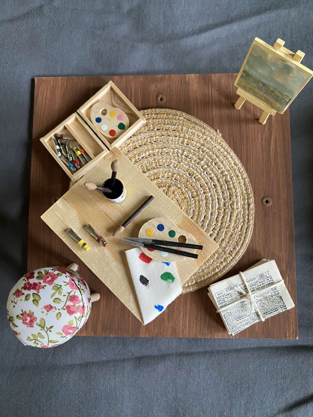 Miniature Art Studio- Mini Room Scene- Art Decor 1:12 Scale - Etsy