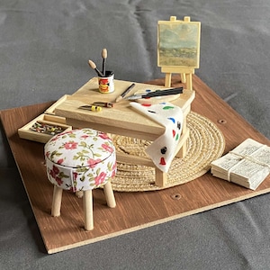 Miniature Art Studio- Mini Room Scene- Art Decor 1:12 Scale - Etsy