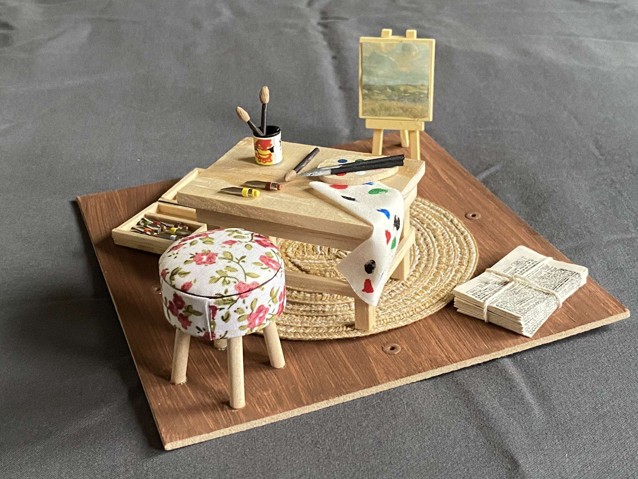 Miniature Art Studio- Mini Room Scene- Art Decor 1:12 Scale - Etsy