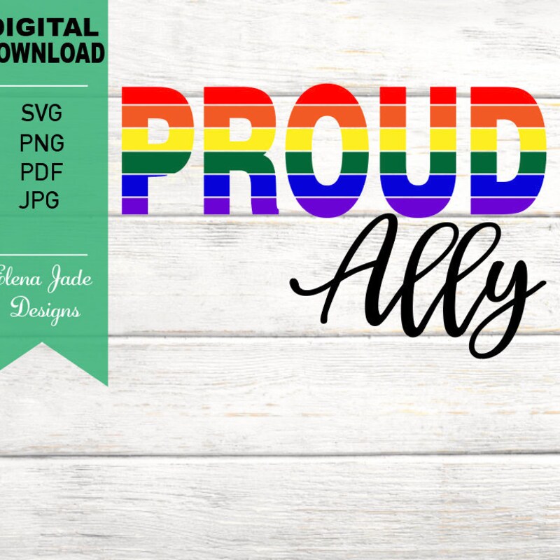 Proud Ally Svg - Etsy