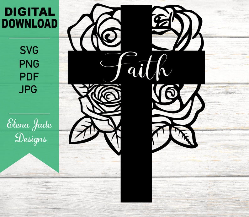 Cross Flowers Roses Jesus Faith Christian Bible Easter - Etsy
