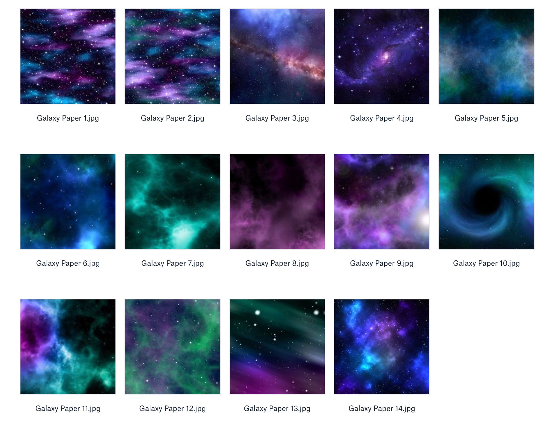 Galaxy Digital Papers Space Patterns Stars Textures - Etsy