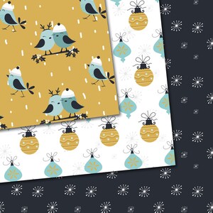 Christmas Paper, Digital Papers, Santa Paper, Reindeer, Snowman ...