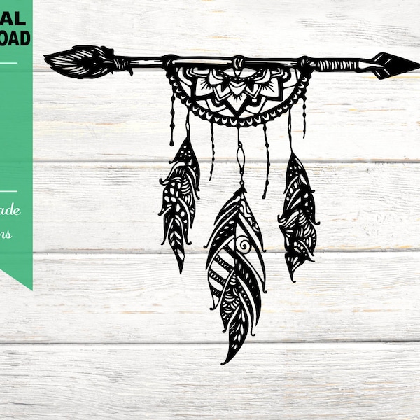 Indian Arrow With Feathers Png - Etsy