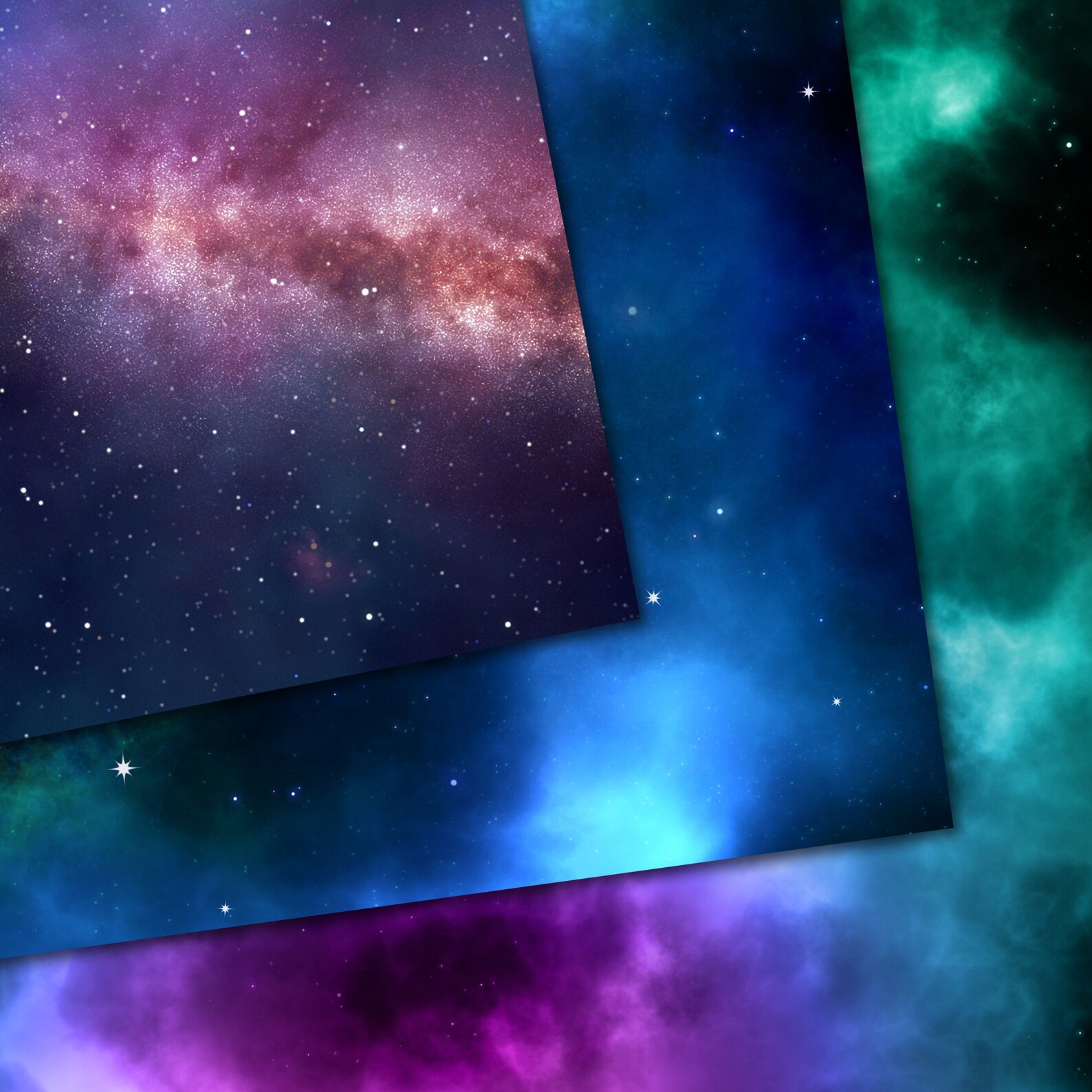 Galaxy Digital Papers Space Patterns Stars Textures - Etsy