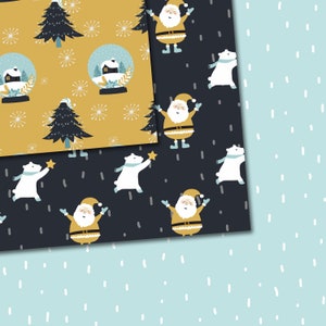 Christmas Paper, Digital Papers, Santa Paper, Reindeer, Snowman ...