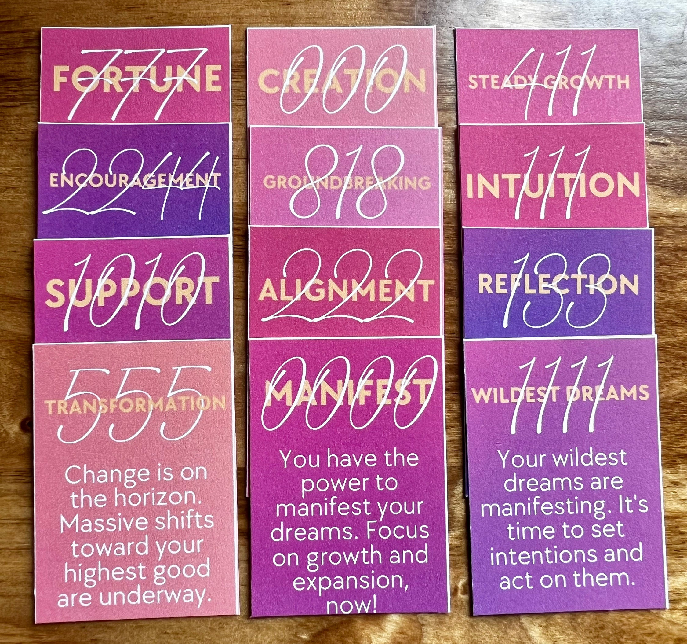 Mini Angel Number Oracle Deck Printable - Etsy