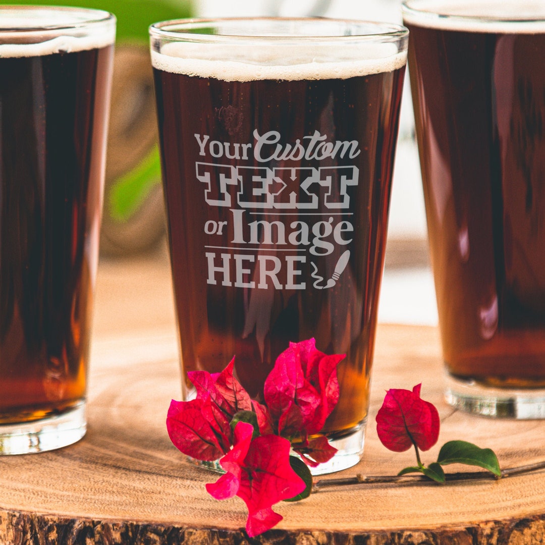 Custom Pint Glasses - Personalized Etched Pint Glasses for Couples ...