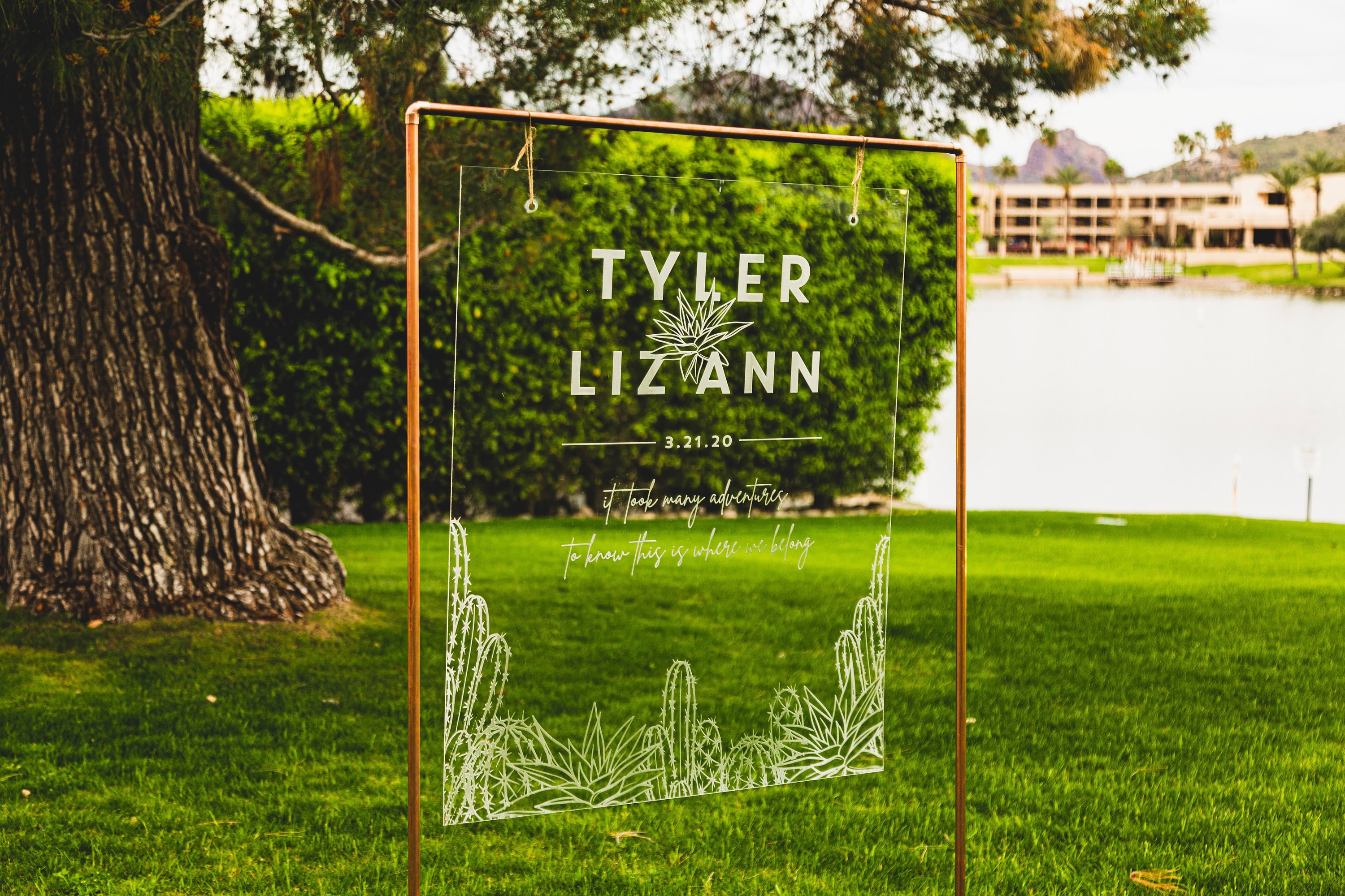 Acrylic Desert Wedding Sign Personalized Welcome Sign - Etsy