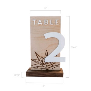 Desert Themed Table Numbers Engraved Acrylic Table Numbers 3D Acrylic ...