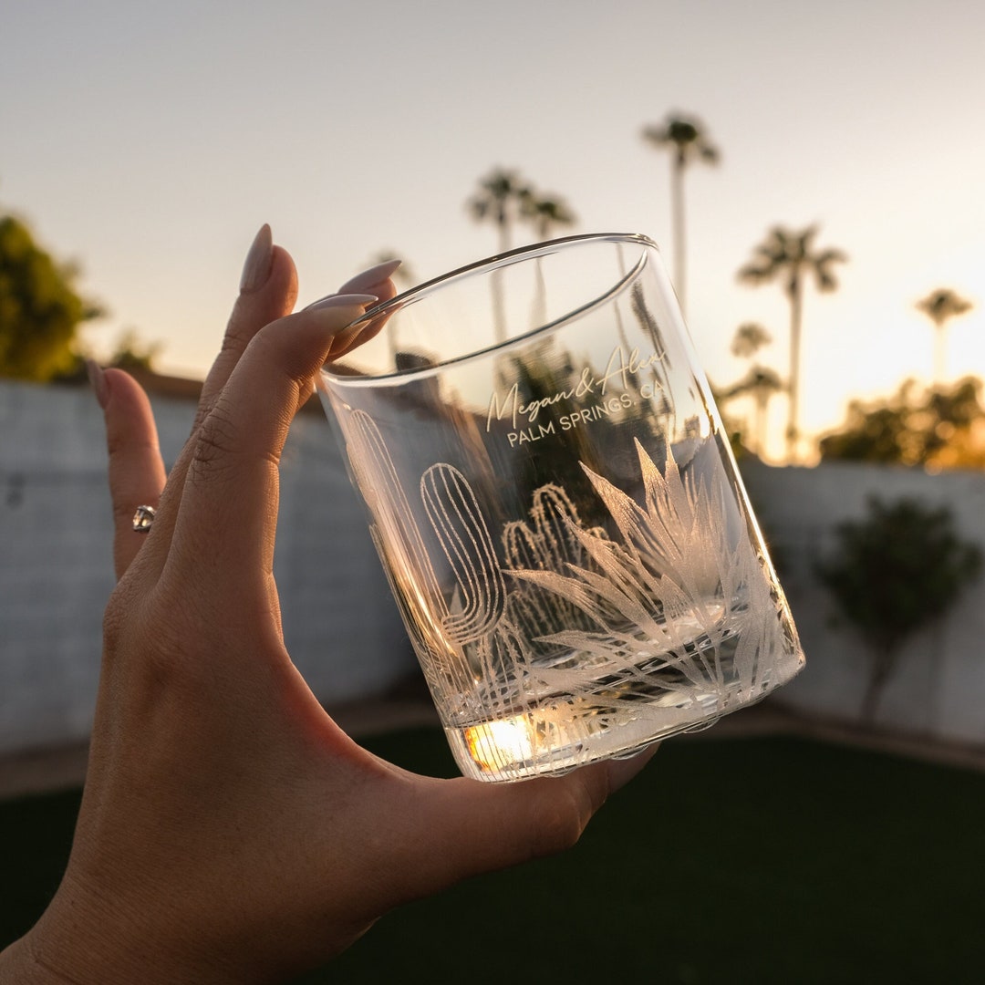 Personalized Desert Cocktail Glass - Add Name, Desert Wedding Glasses ...