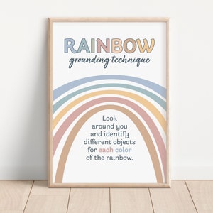 Calming Corner Poster Classroom Calm Down Rainbow Poster Classroom Wall ...