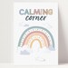 Calming Corner Poster Classroom Calm Down Decor Social Emotional Wall ...