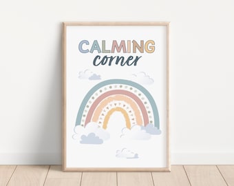 Calming Corner Poster Classroom Calm Down Decor Social - Etsy