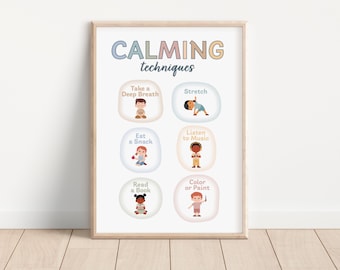 Calming Corner Poster Classroom Calm Down Decor Social - Etsy