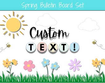 Spring Bulletin Board Set Spring Classroom Decorations Bulletin Board ...