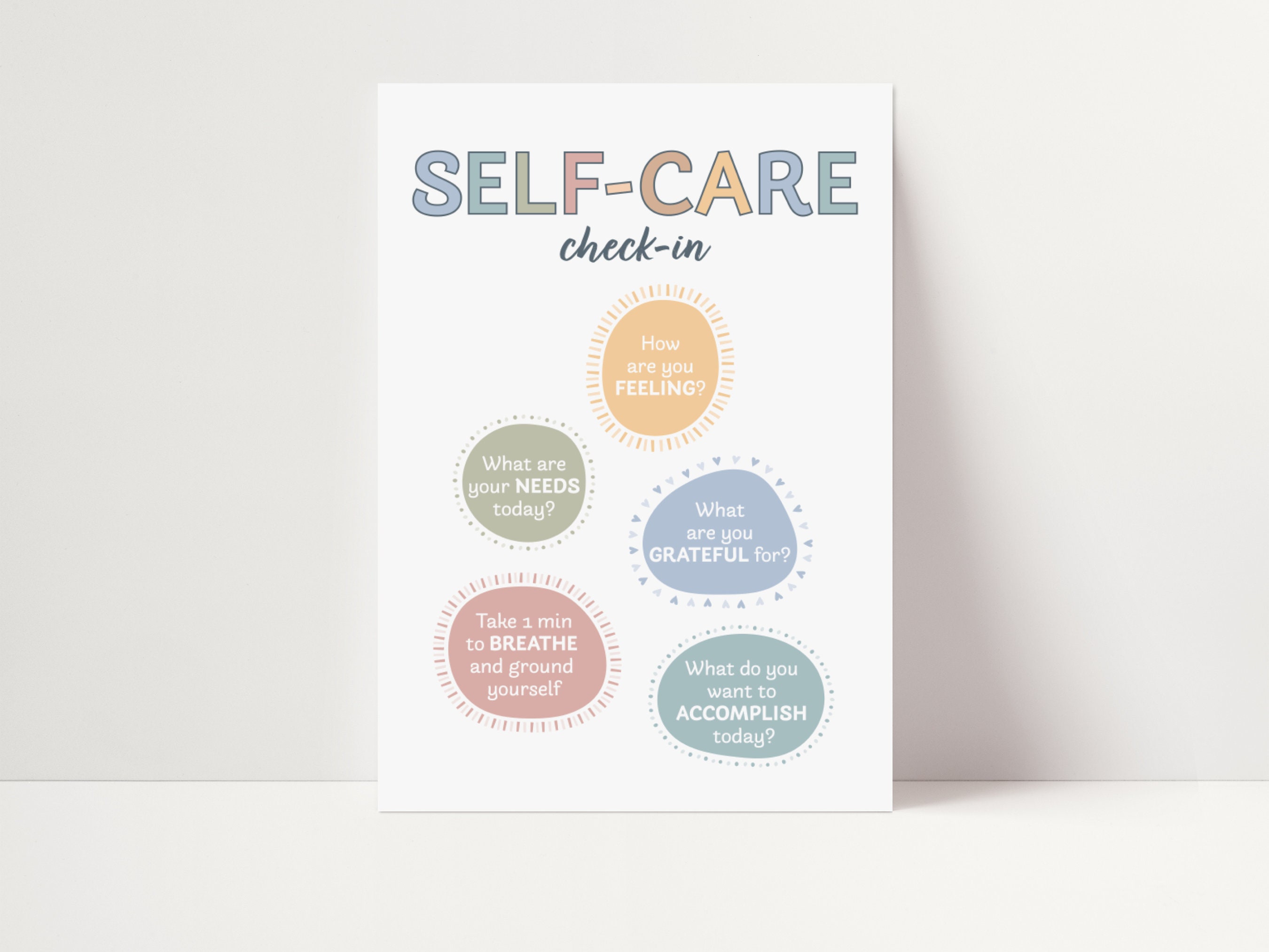 Calming Corner Poster Feelings Chart for Kids Classroom Calm Down Decor ...