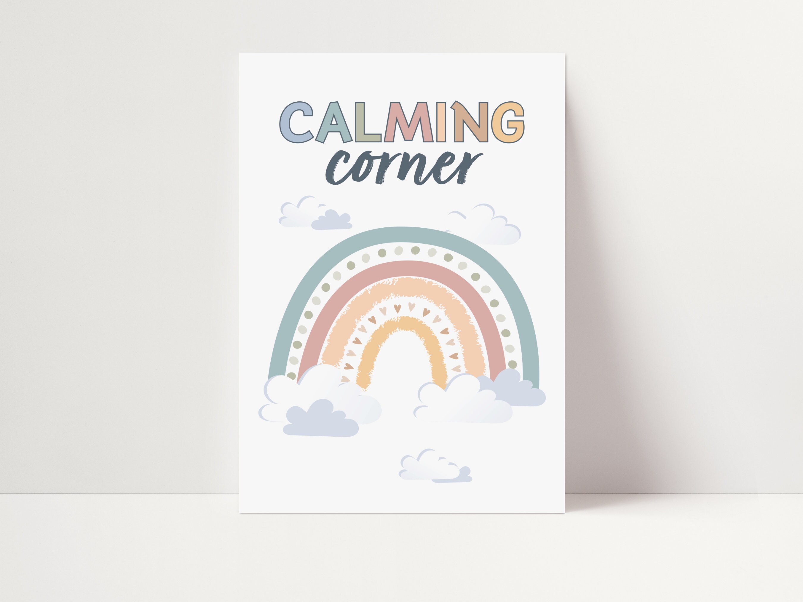 Calming Corner Poster Classroom Calm Down Decor Social Emotional Wall ...