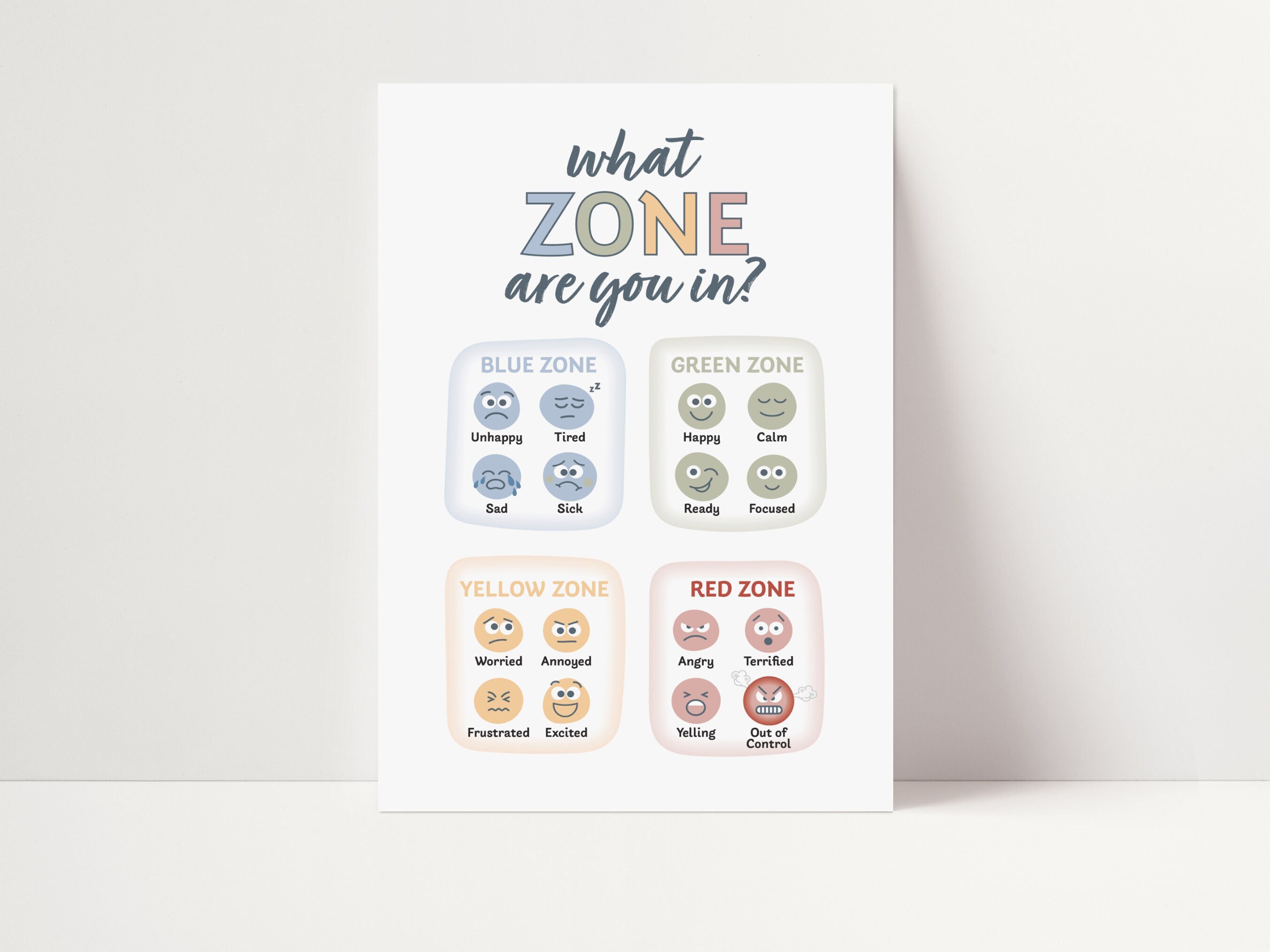 Calming Corner Poster Classroom Calm Down Decor Social Emotional Wall ...