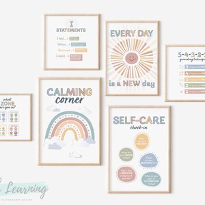 Calming Corner Poster Feelings Chart for Kids Classroom Calm Down Decor ...