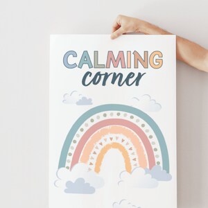Calming Corner Poster Classroom Calm Down Decor Social Emotional Wall ...