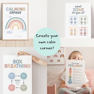 12 Calm Down Corner Posters Calm Down Kit Calming Decor Print Counselor ...