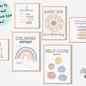 12 Calm Down Corner Posters Calm Down Kit Calming Decor Print Counselor ...