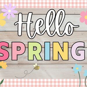 Spring Bulletin Board Set Spring Classroom Decorations Bulletin Board ...