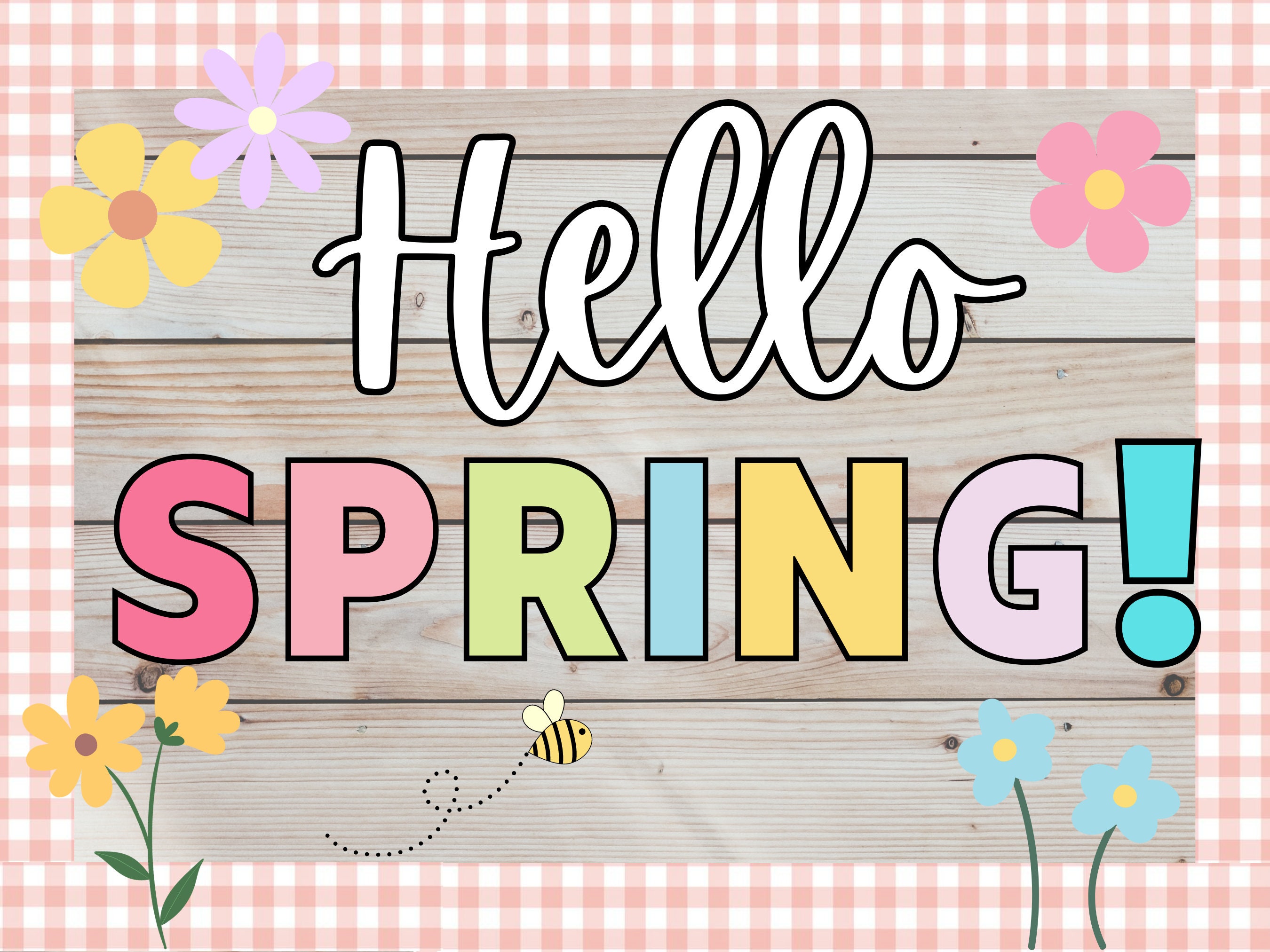 Spring Bulletin Board Set Spring Classroom Decorations Bulletin Board ...