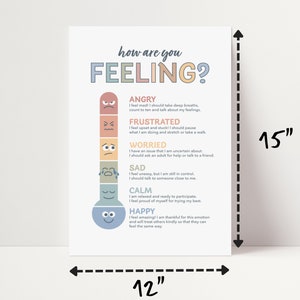 Set of 12 Boho Calm Down Corner Posters Classroom Calming Strategies ...