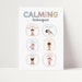 Calming Corner Poster Classroom Calm Down Decor Feelings Chart Boho ...