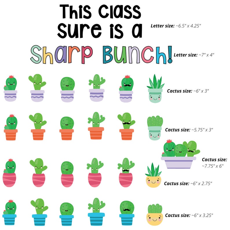 Cactus Decoration Set "this Class Sure is a Sharp Bunch!" | Back to ...