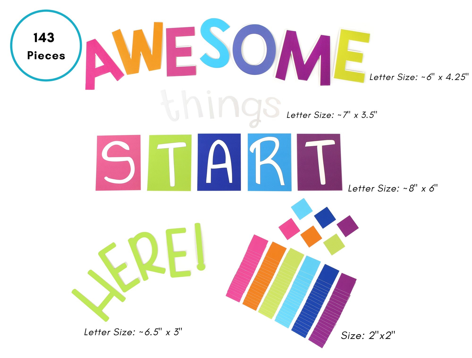 School Classroom Decoration Set Back to School Decor Bulletin Board or ...