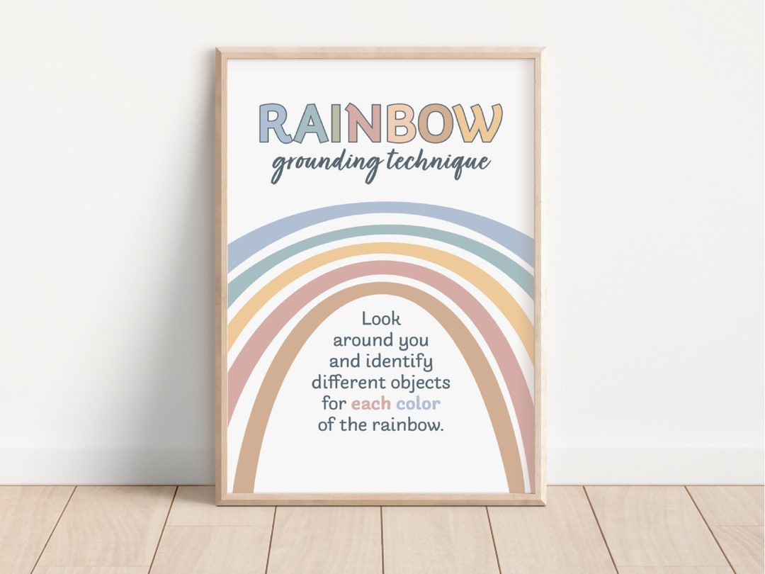Calming Corner Poster Classroom Calm Down Rainbow Poster Classroom Wall ...