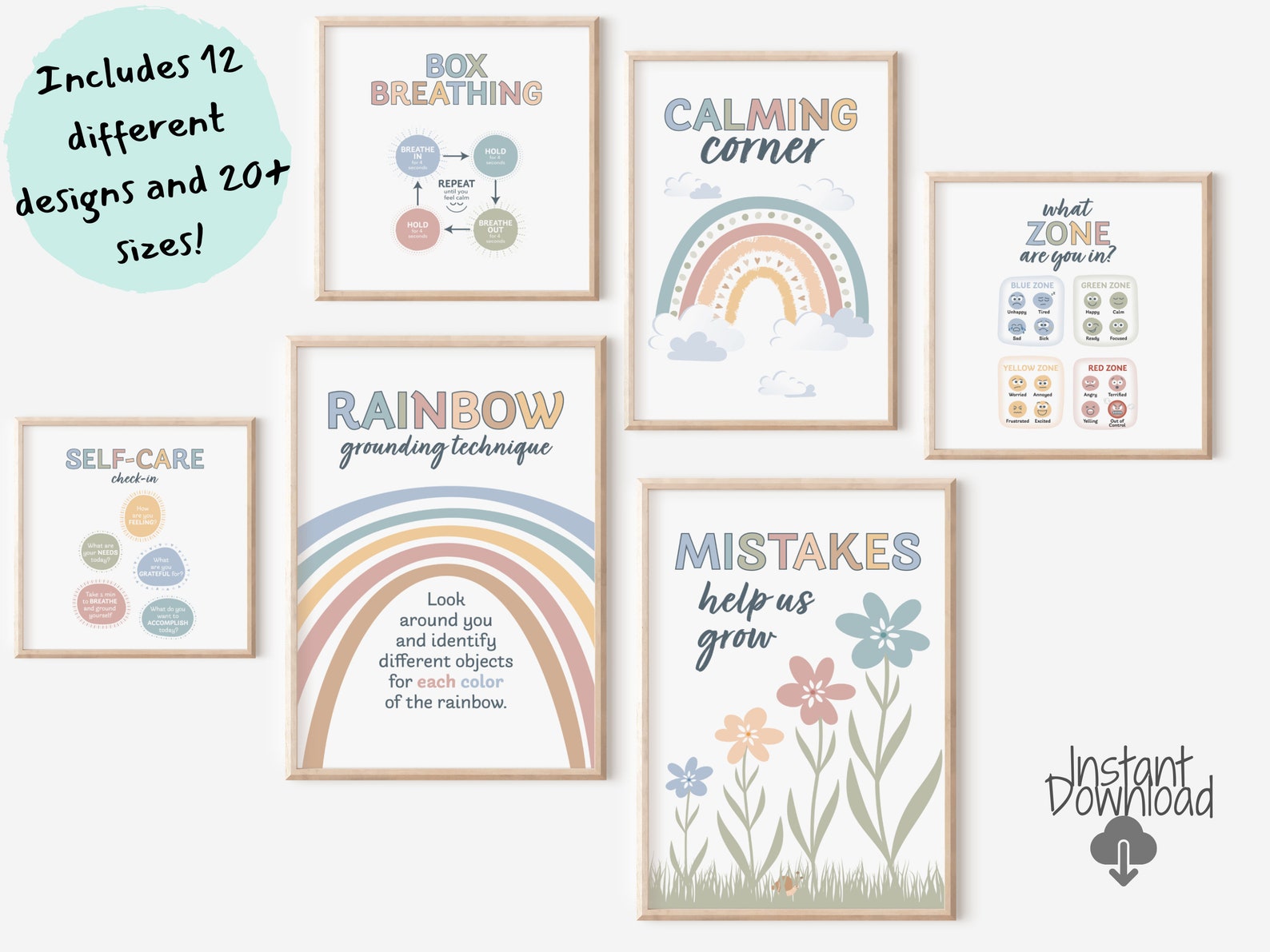 12 Calm Down Corner Posters Calm Down Kit Calming Decor Print - Etsy
